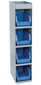 Compartment Bin Shelving - 4 Bin